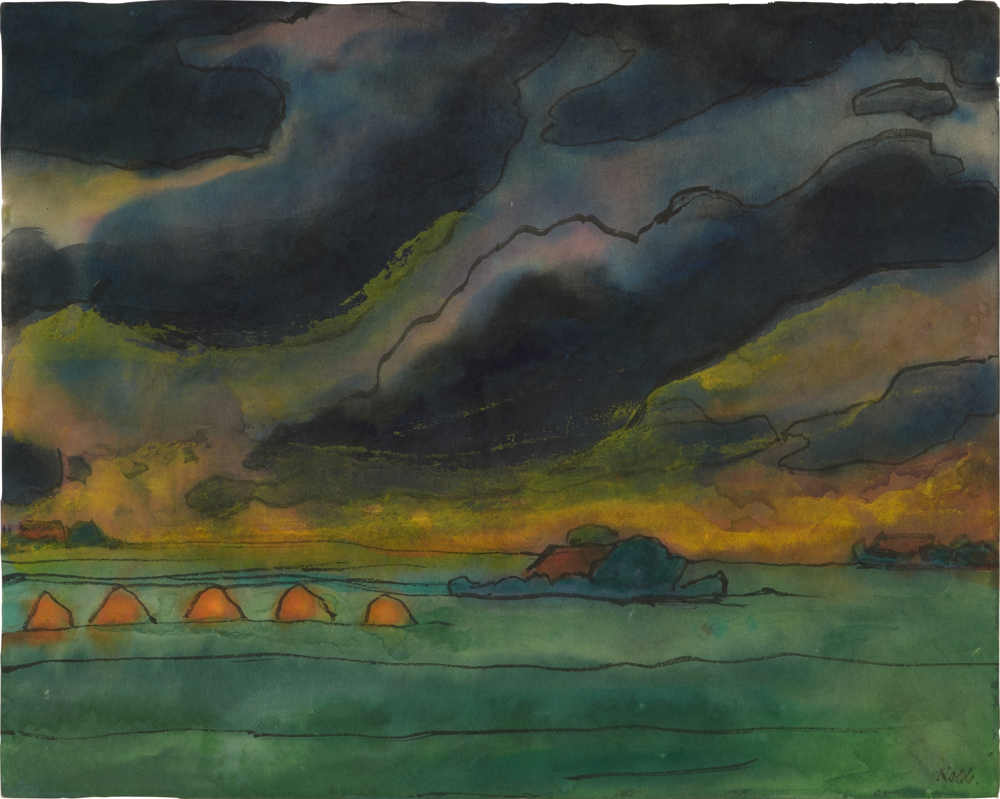 Emil Nolde | Blumen (1945 - 1950) | MutualArt