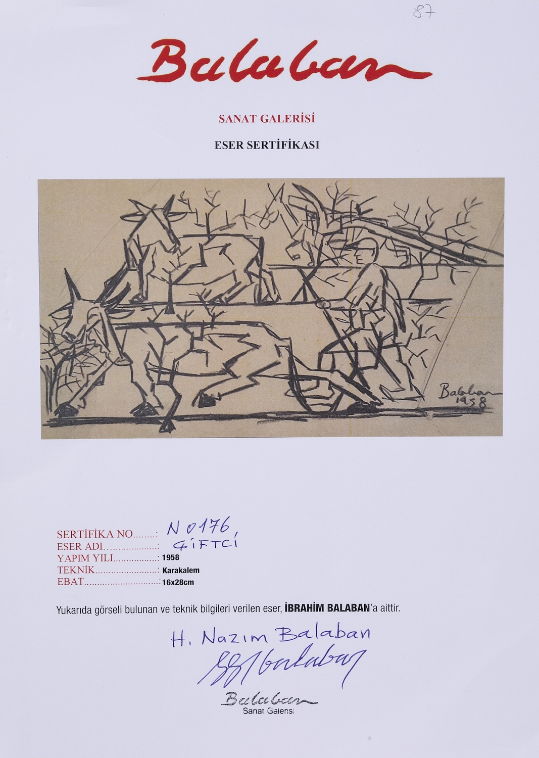 İbrahim Balaban | Çiftçi - Saban (1958) | MutualArt