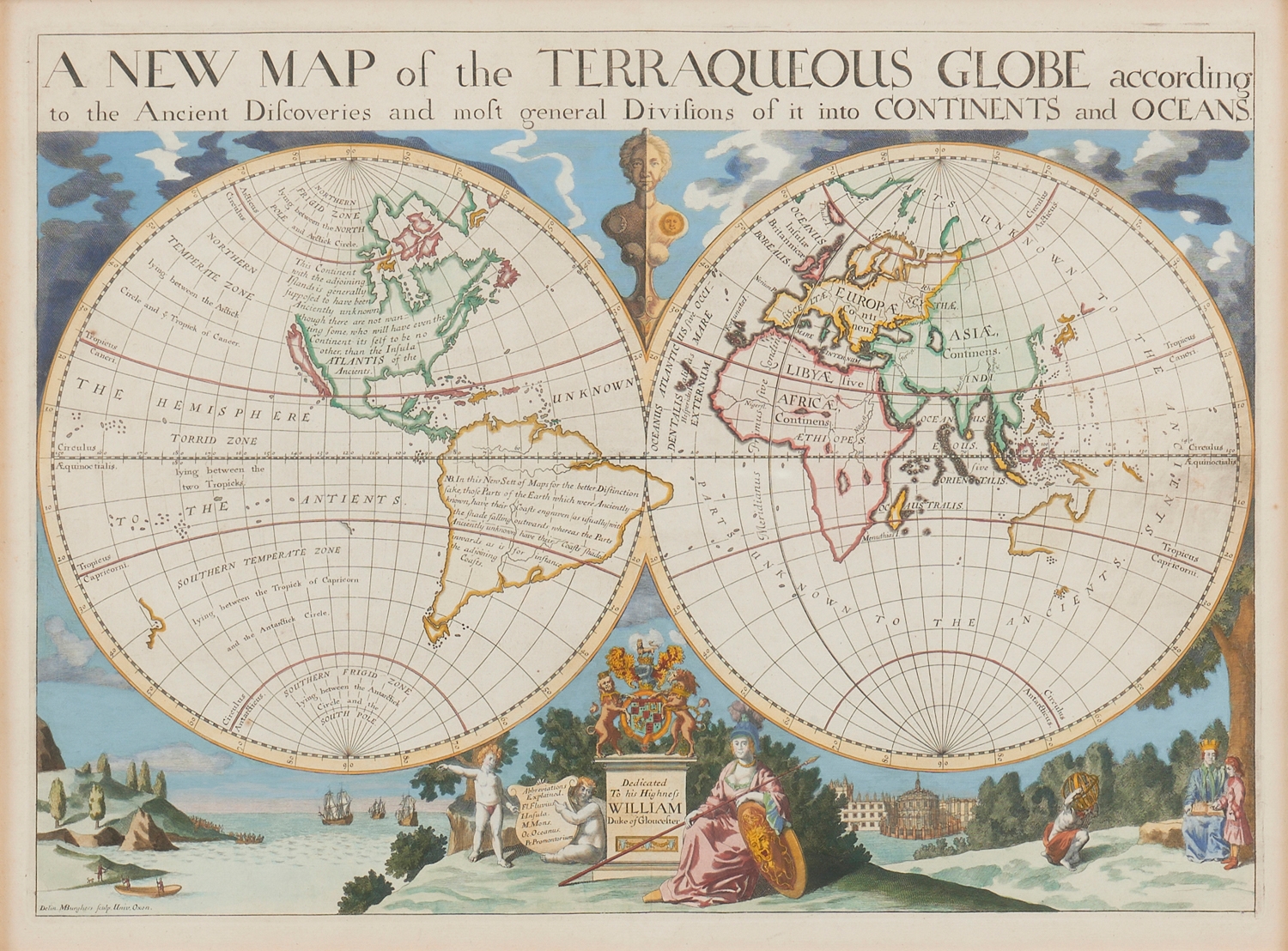 Edward Wells | 'A New Map of the Terraqueous Globe ...' | MutualArt