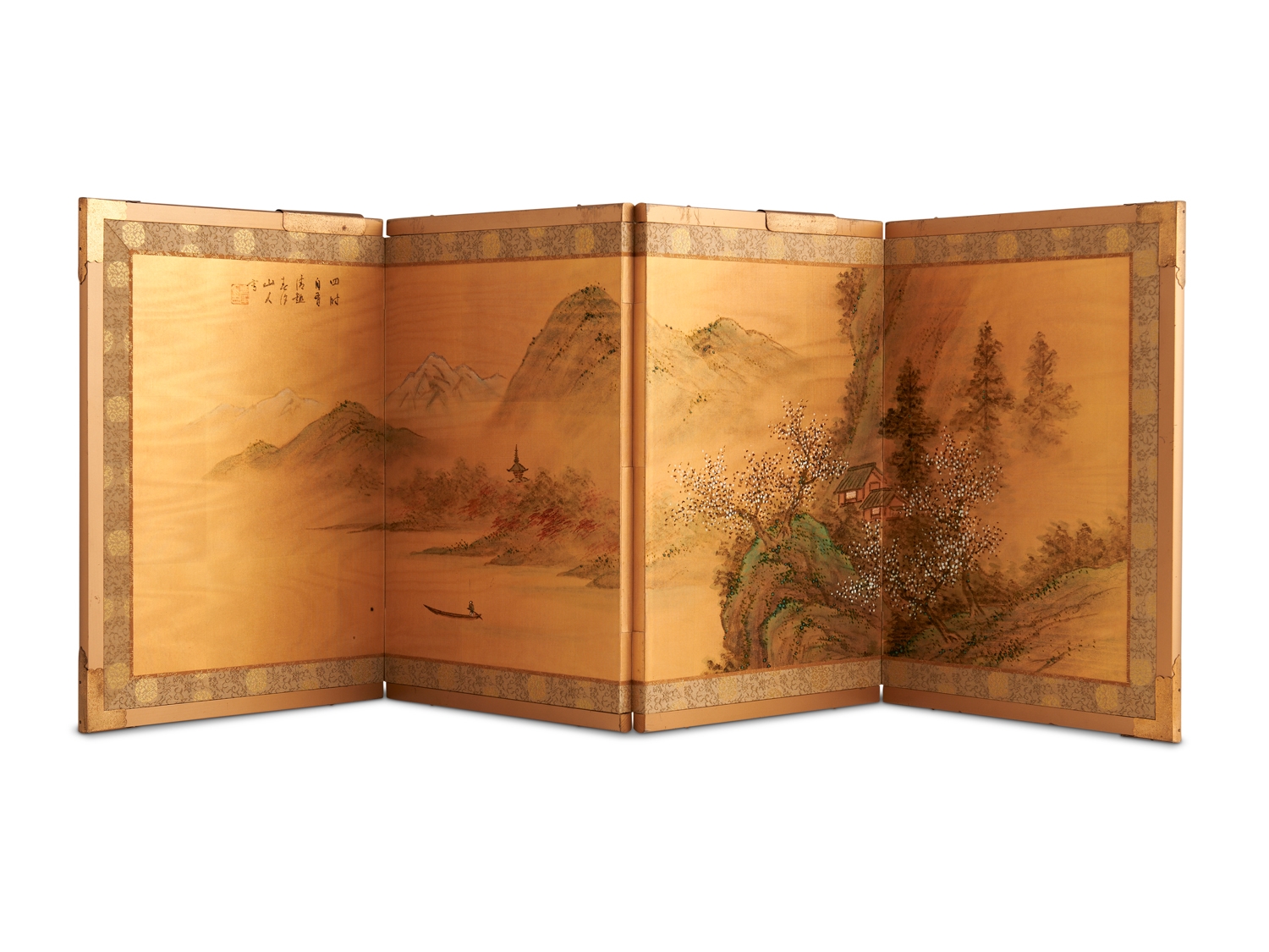 Shuncho Shingai | A JAPANESE TABLE SCREEN BY SHUNCHO SHINGAI 1970s ...