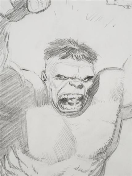 Lee Weeks | Original signed pencil drawing of Marvel Comics The HULK by ...