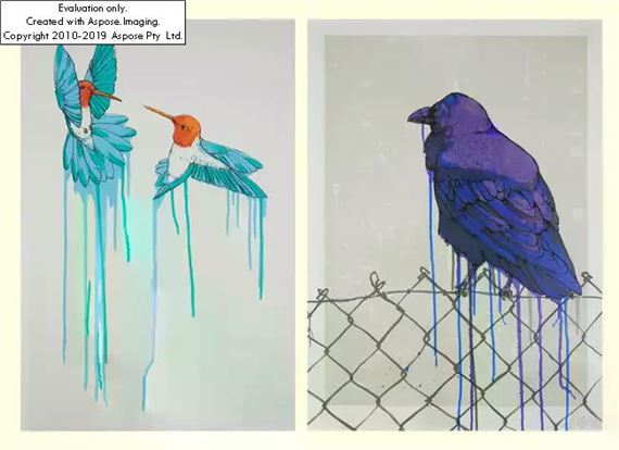 Sage Vaughn | Mating dance; and Purple crow; (1976) | MutualArt