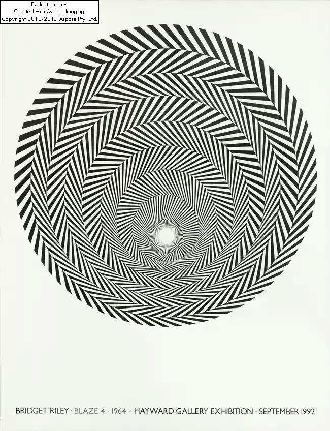 Bridget Riley | British b.1931- Blaze 4 (Hayward Gallery exhibition ...