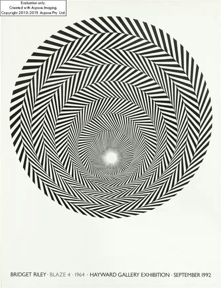 Bridget Riley | British b.1931- Blaze 4 (Hayward Gallery exhibition ...