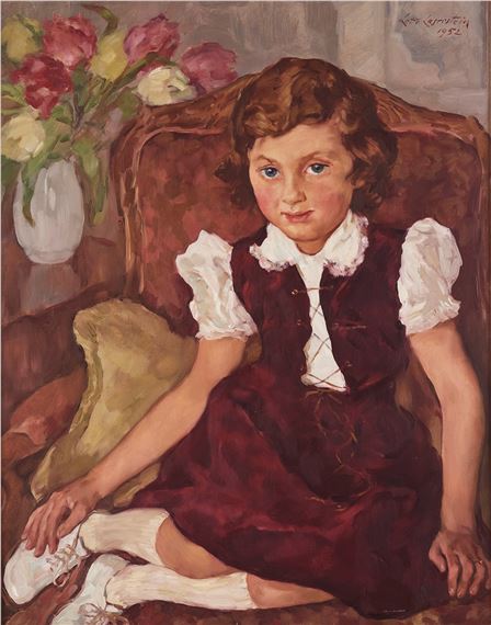 Lotte Laserstein | Portrait of Else Becker (1952) | MutualArt