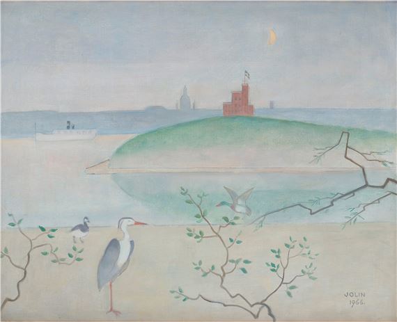 Einar Jolin | View over Kastellholmen, Stockholm. (1966) | MutualArt