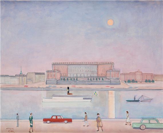 Einar Jolin | View over The Royal Palace of Stockholm. (1962) | MutualArt