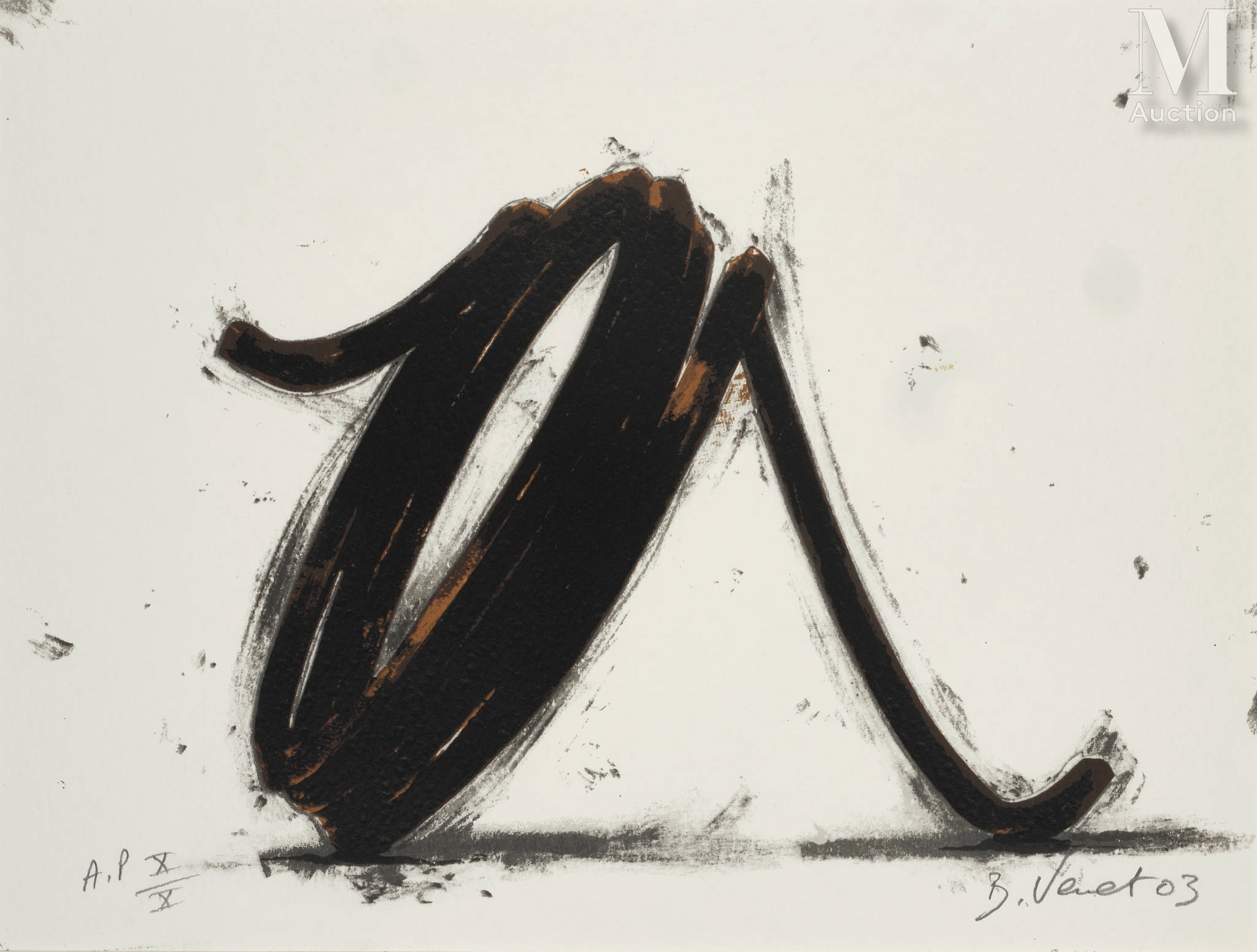 Bernar Venet | Indeterminate Line (2003) | MutualArt