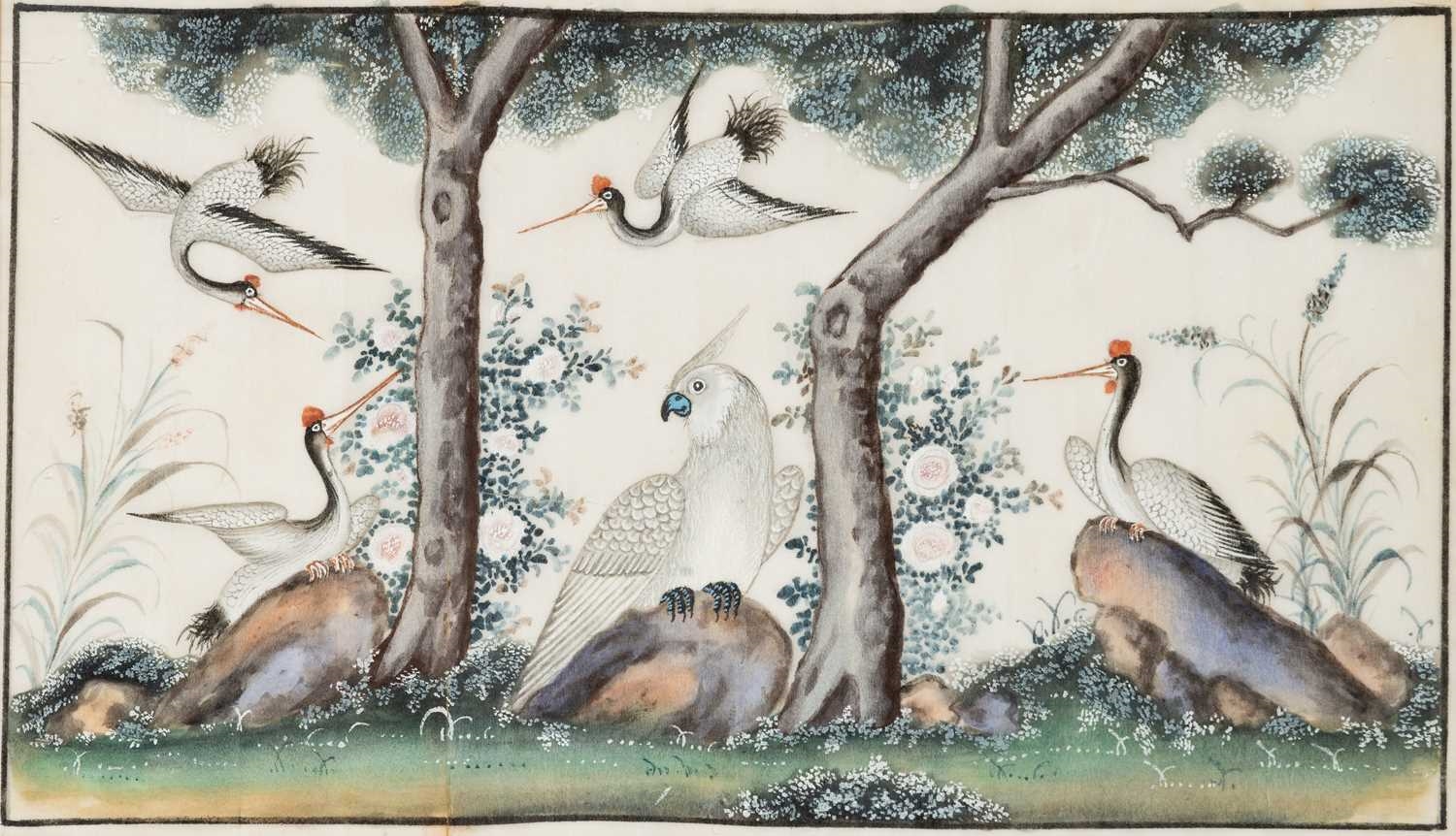 Chinese School, 19th Century | A SET OF FIVE CHINESE SCHOOL WATERCOLOUR ...