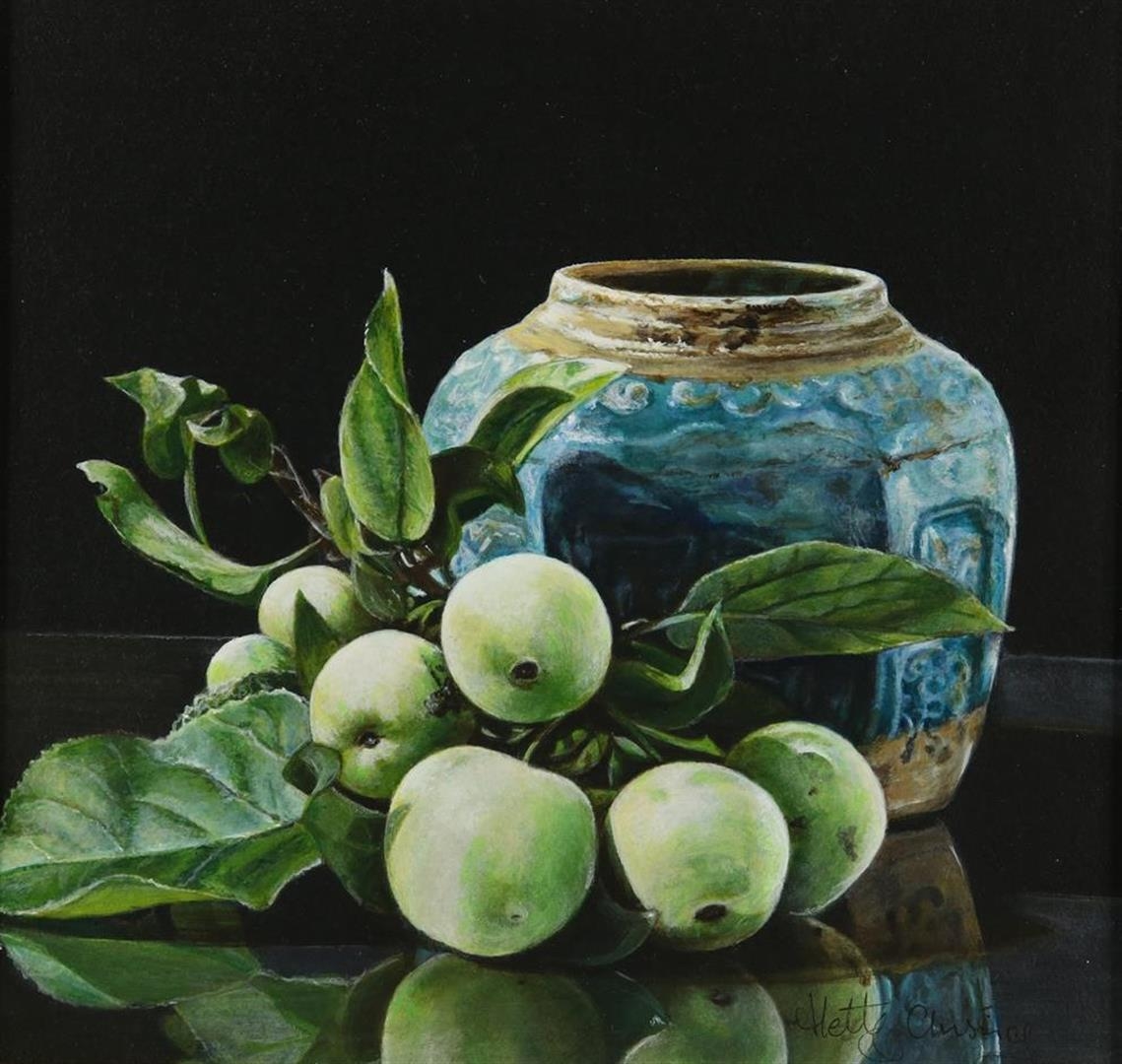 Hetty Ansing | Still life with ginger jar and fruit | MutualArt