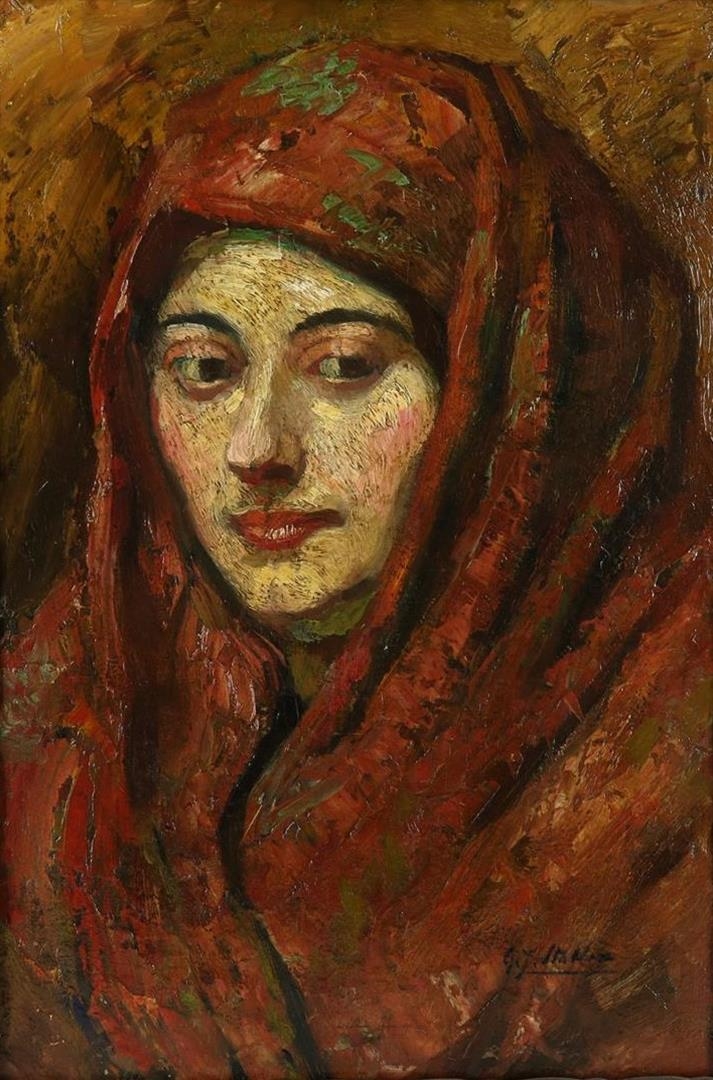 Gerard Johan Staller | Portrait of Mathilde Sluis | MutualArt