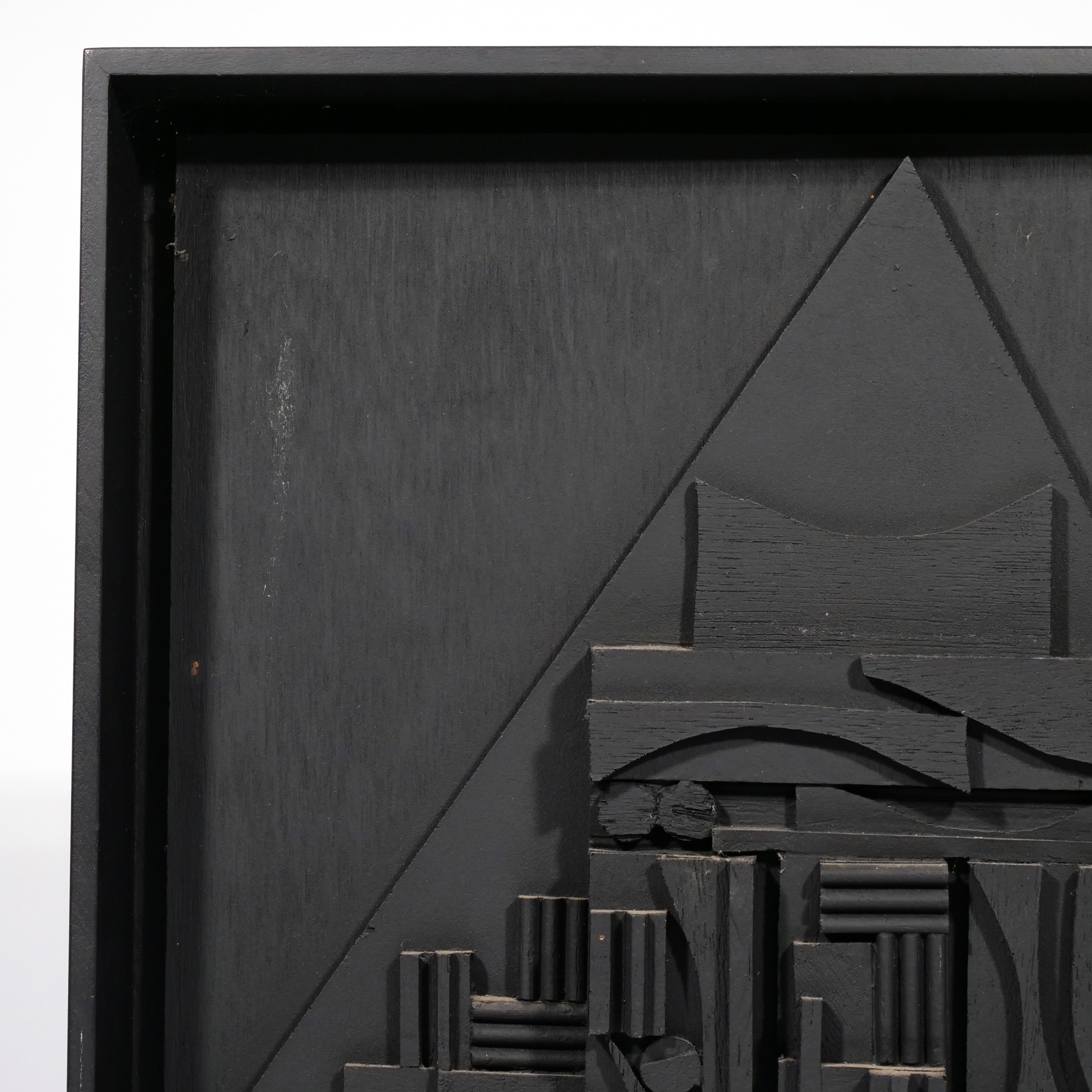 Louise Nevelson | Black Cubist Wood Assemblage (1983) | MutualArt