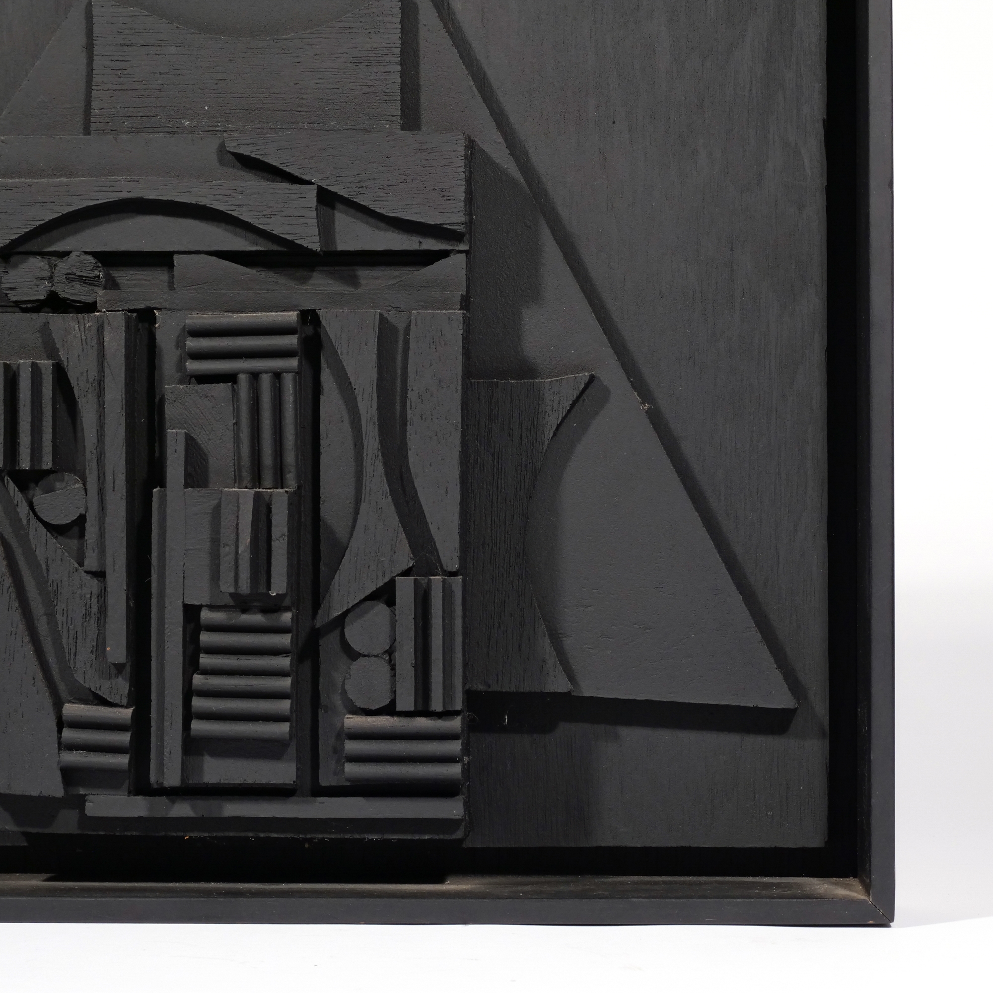 Louise Nevelson | Black Cubist Wood Assemblage (1983) | MutualArt