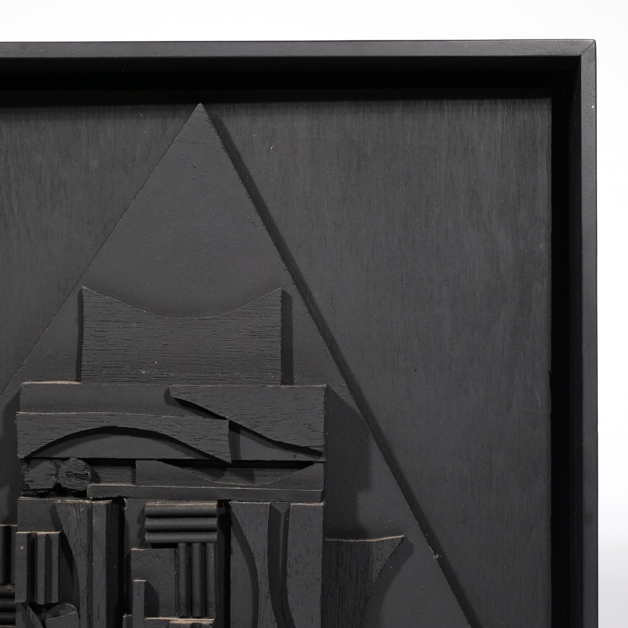 Louise Nevelson | Black Cubist Wood Assemblage (1983) | MutualArt