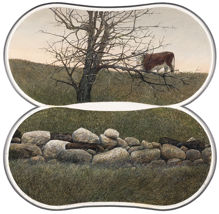 Thomas Devany Forrestall | Stone Wall and Bull Calf (1973) | MutualArt
