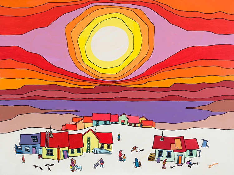 Ted Harrison | Cabin Fires (1981) | MutualArt