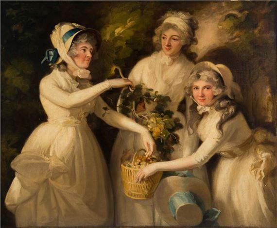 John Russell | Miss Carolina May and Her Two Aunts (Circa 1780) | MutualArt