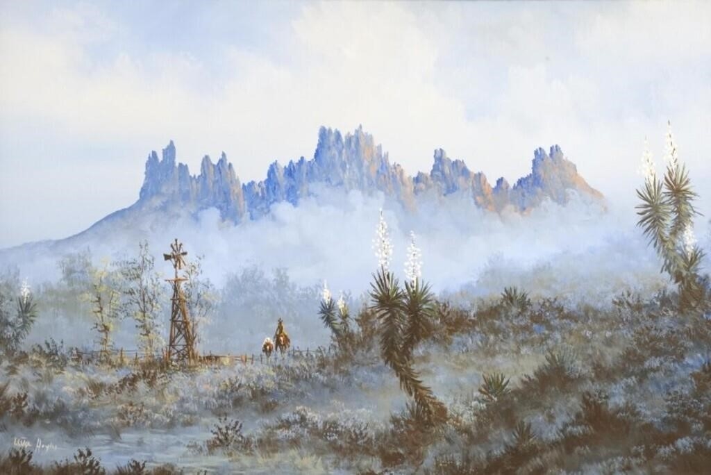 Lester Hughes | Lester Hughes oil on canvas desert landscape | MutualArt