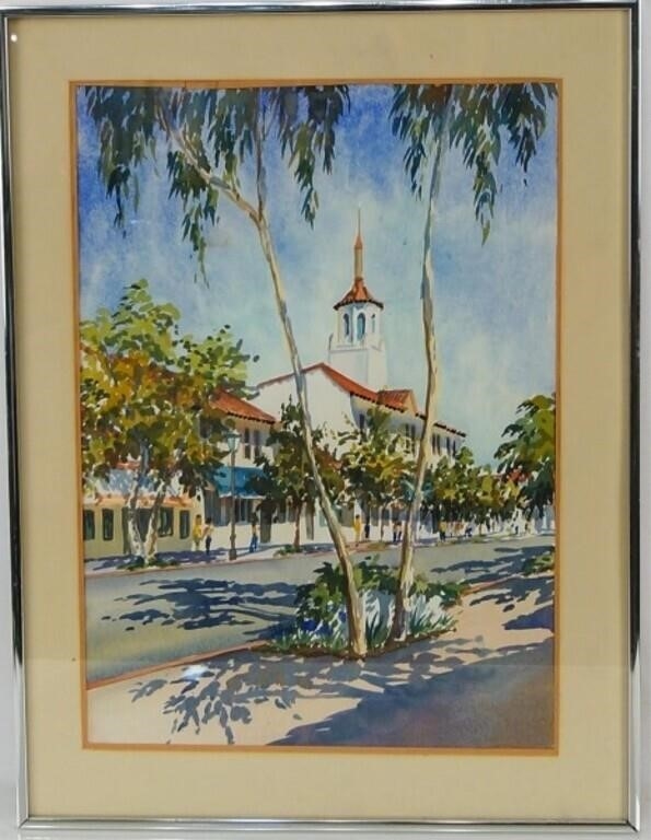 Marty Murphy | Marty Murphy Watercolor of Santa Barbara | MutualArt