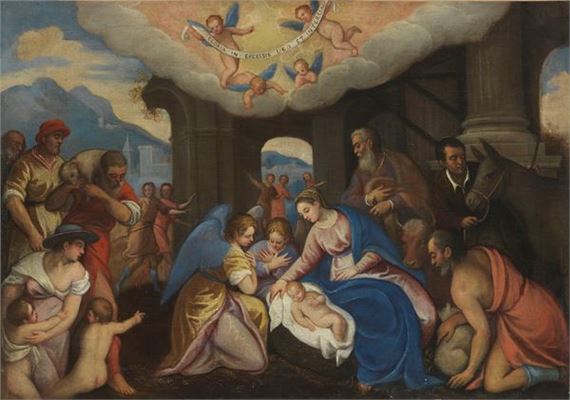 Venetian School, 17th Century | Adorazione dei pastori | MutualArt