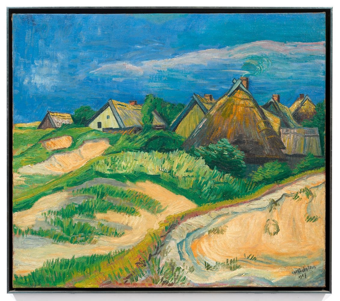 Max Pechstein | Landscape (Houses in the dunes) | MutualArt