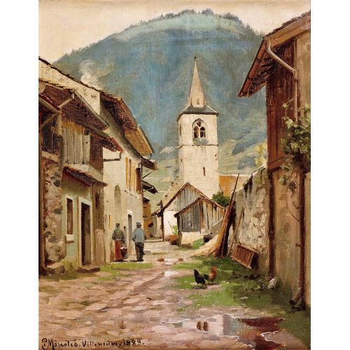 Peder Mork Monsted | Villeneuve (1889) | MutualArt