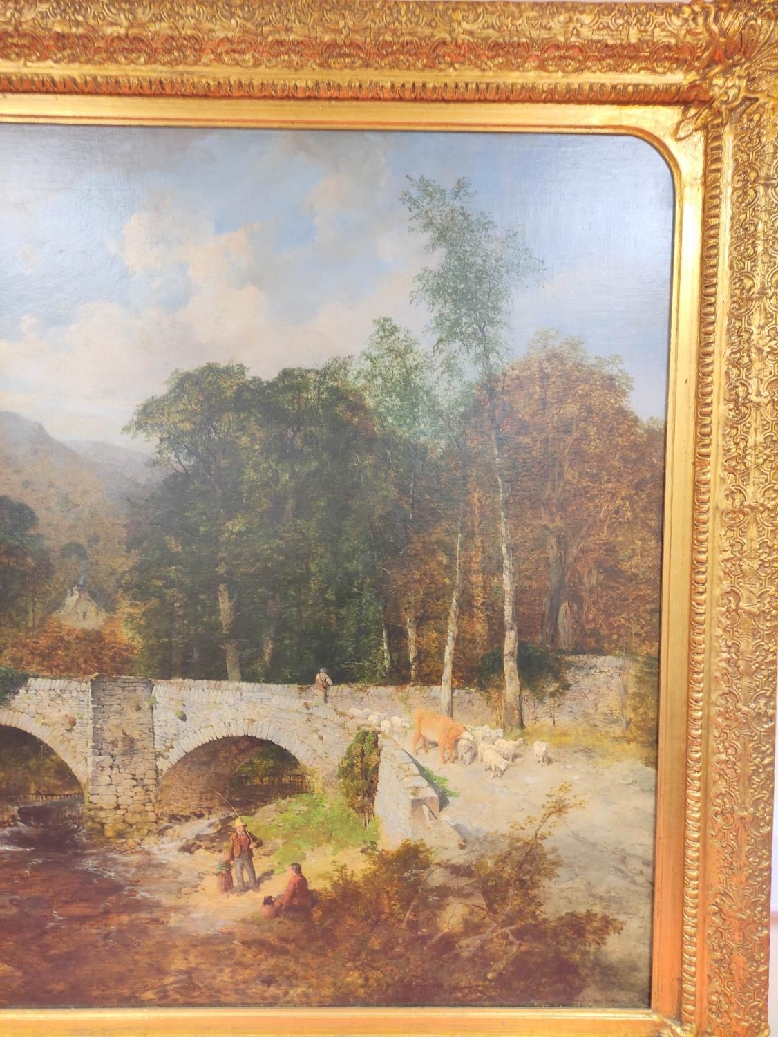 William James Blacklock | Double arch river bridge in an upland ...