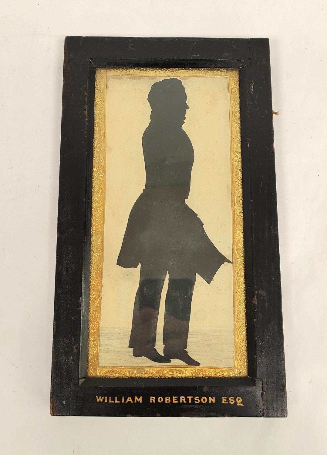 William Robertson | Esq. Full length 19th cent. silhouette portrait in ...