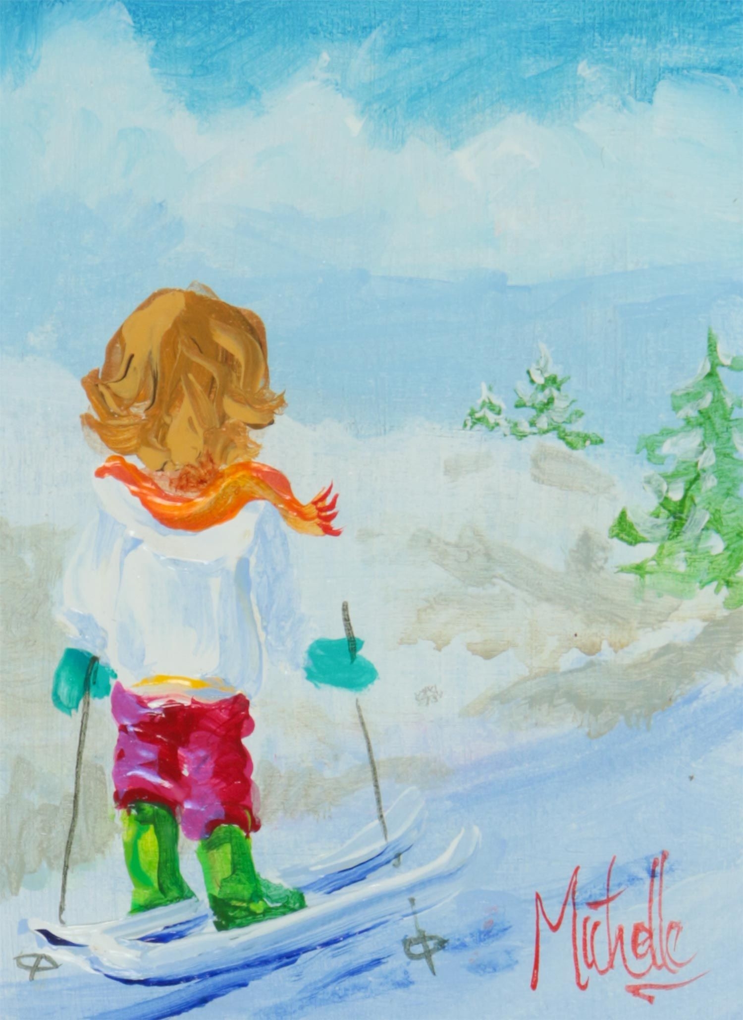 Michelle Carlin | GIRL IN THE WINTER SNOW | MutualArt