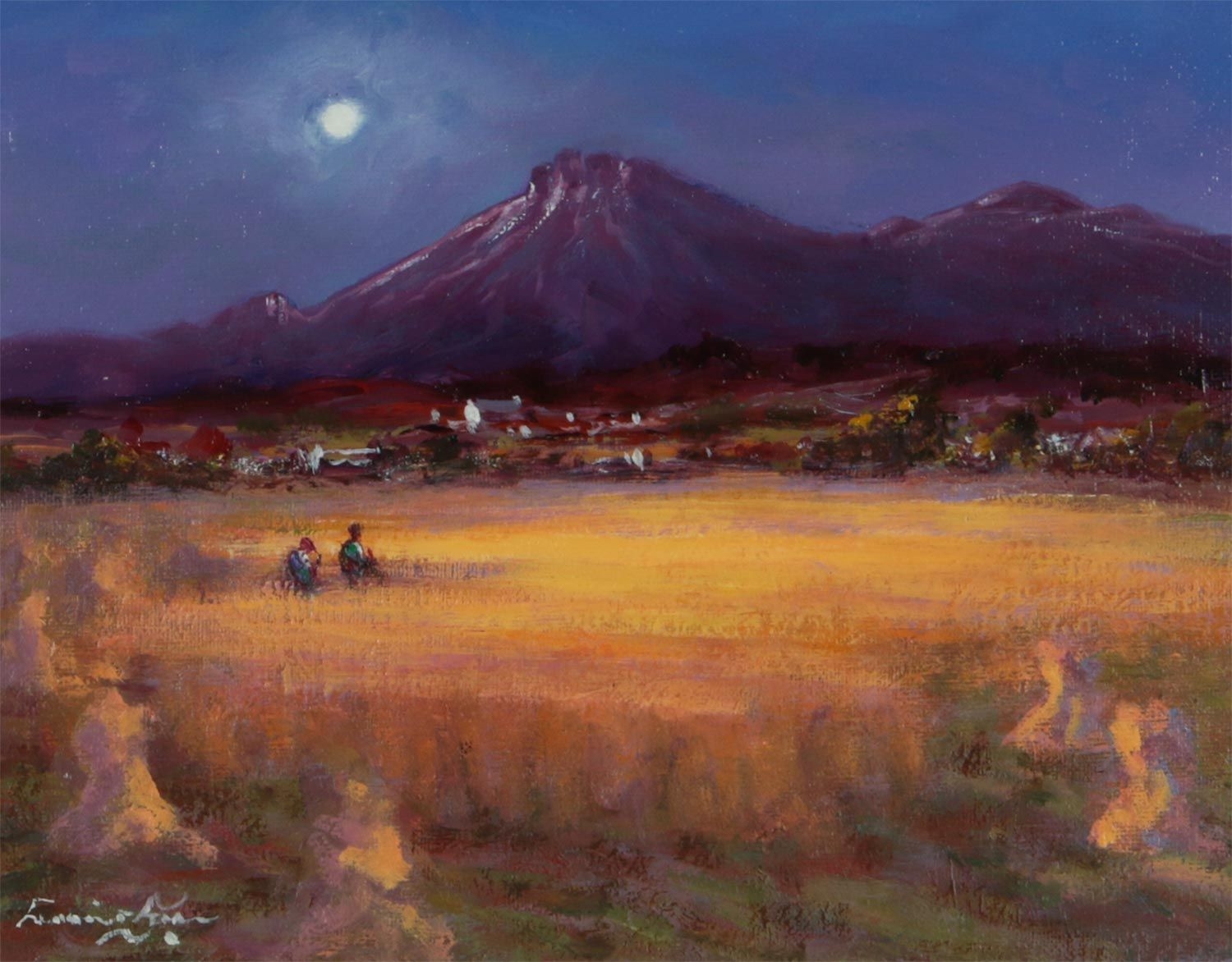 William Cunningham | MOONLIT HARVEST NEAR THE MOURNES | MutualArt