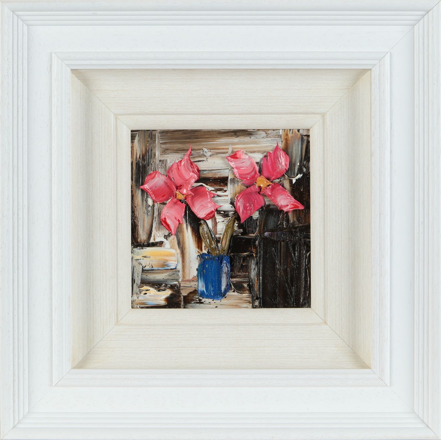 Colin Flack | PINK FLOWERS IN A BLUE VASE | MutualArt