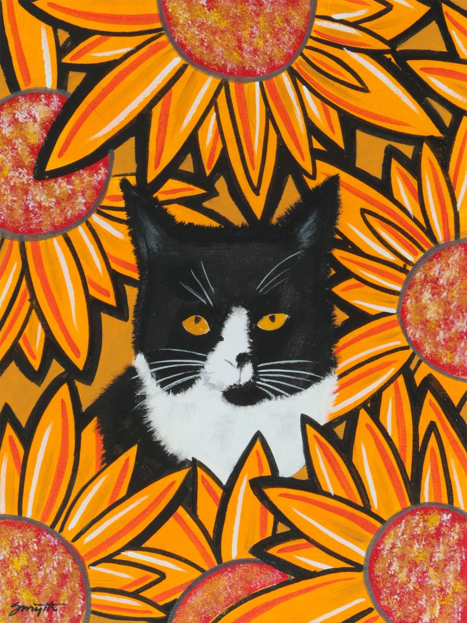 George Smyth | SUNFLOWER CAT | MutualArt
