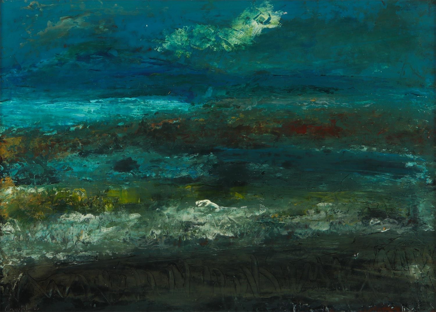 George Campbell | MOONLIGHT LANDSCAPE | MutualArt
