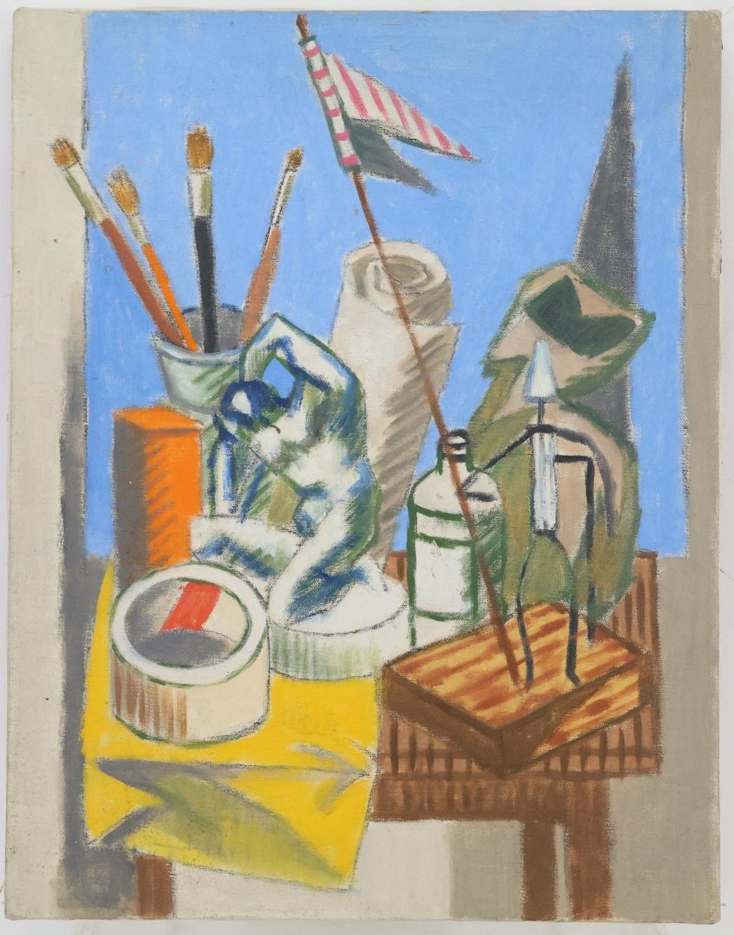 Frederick Robbins Childs | Still life of an artist's table | MutualArt