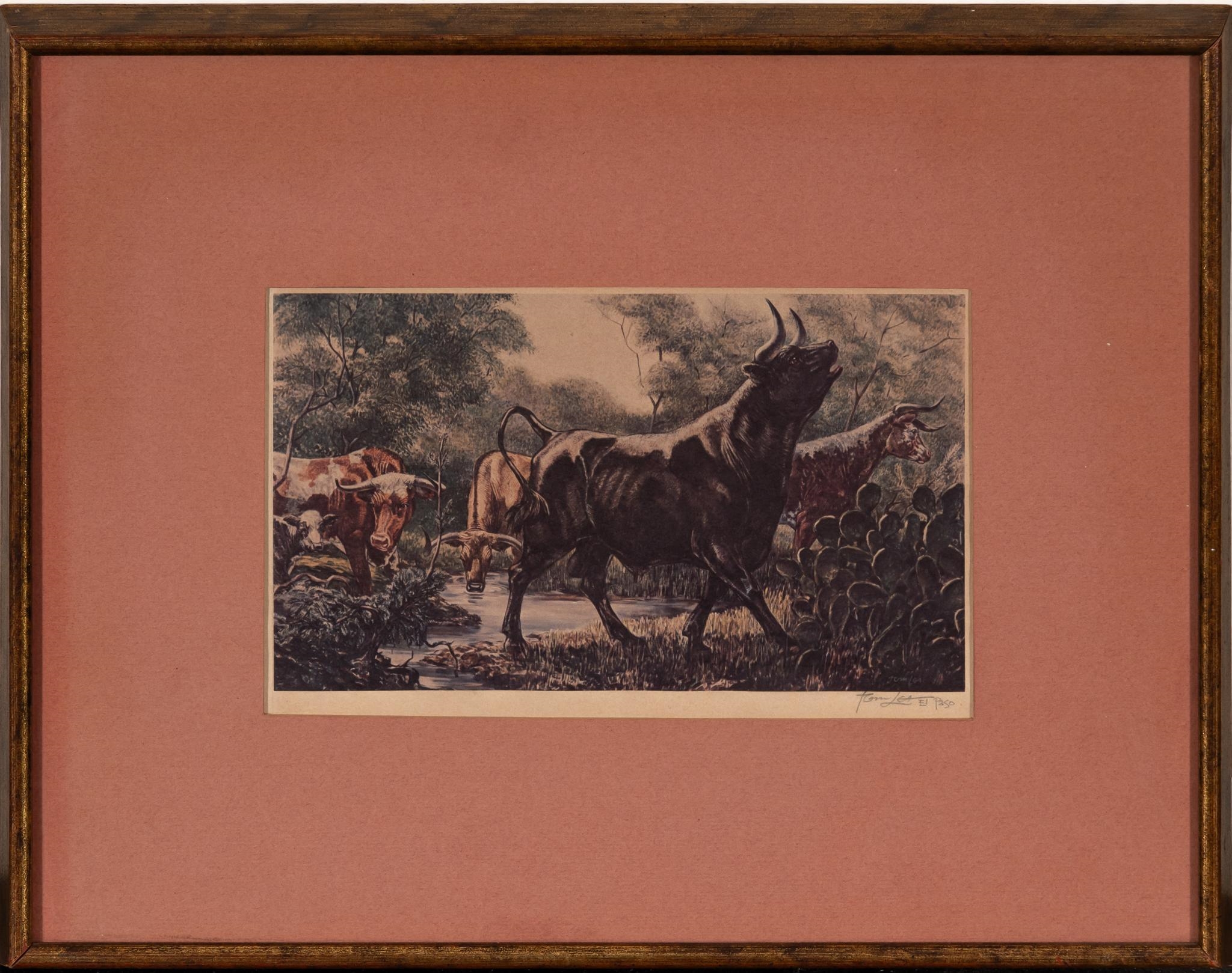 Tom Lea | cattle grazing | MutualArt