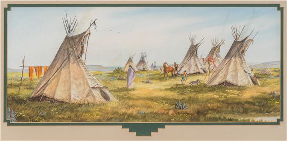 Mary Selfridge | (2) Native American Encampment Scenes | MutualArt