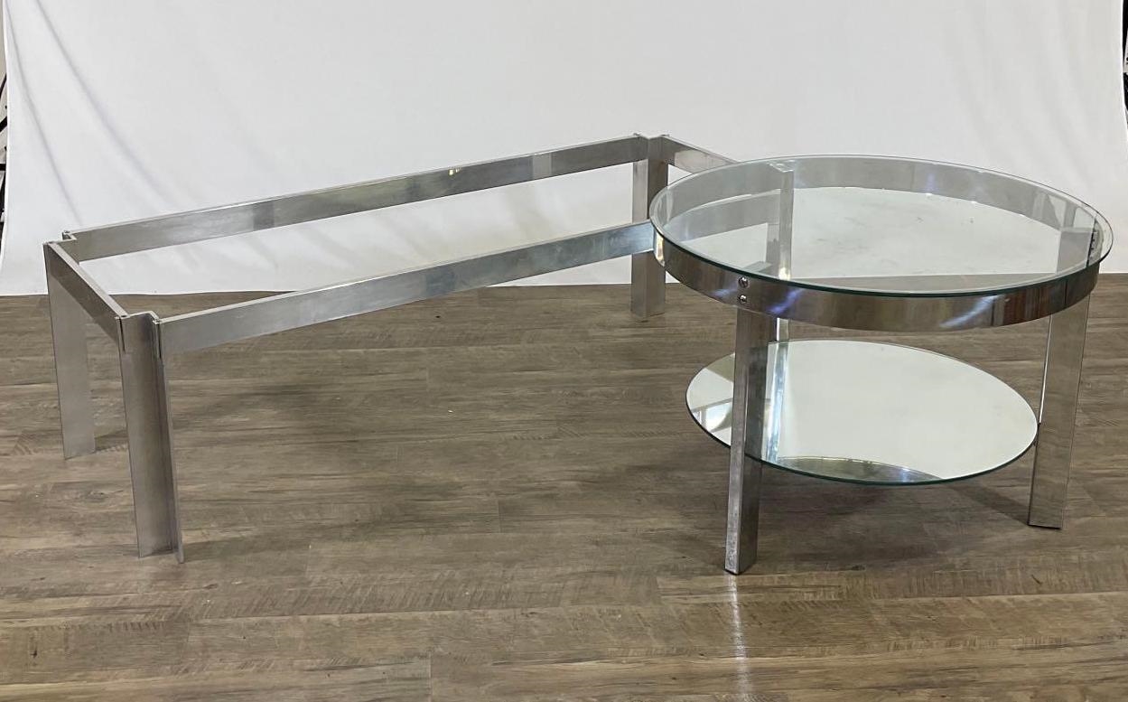 Milo Baughman | the lower tier with mirror top | MutualArt