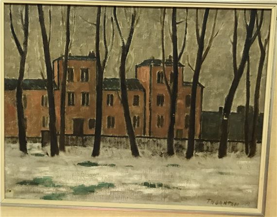 Alfred Thornton | 1939) “Red brick building (1919) | MutualArt