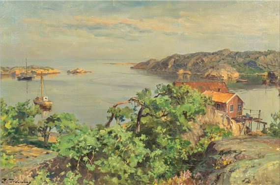 Even Ulving | Summer by a Fjord (1885) | MutualArt