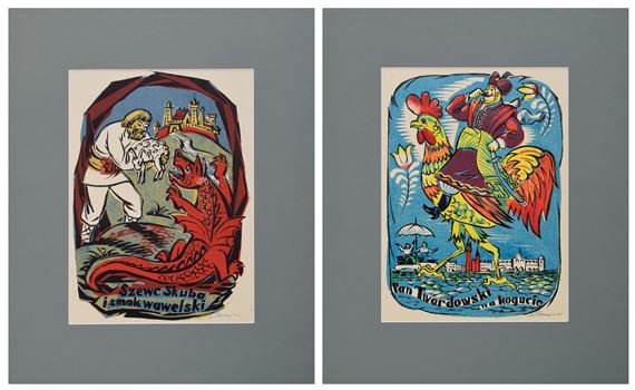 Stanislaw Raczynski | Zestaw dwóch drzeworytów barwnych | MutualArt