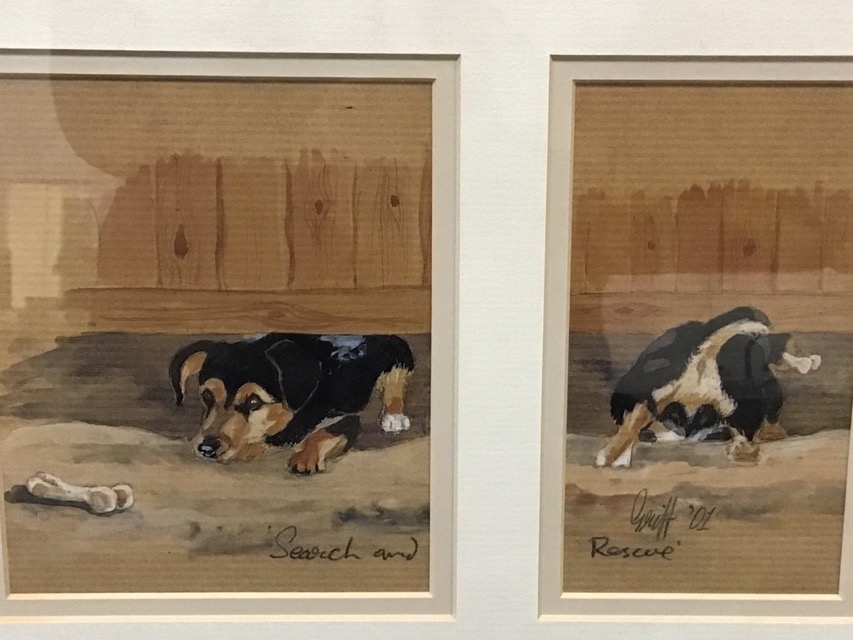 Vicki Hopkinson | study of pigs at trough | MutualArt