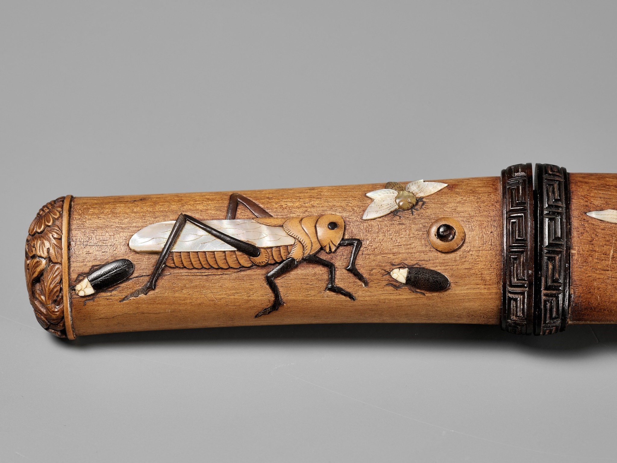 Grasshopper | A WAKIZASHI IN FINE SHIBAYAMA-INLAID SAYA WITH SNAKE AND ...