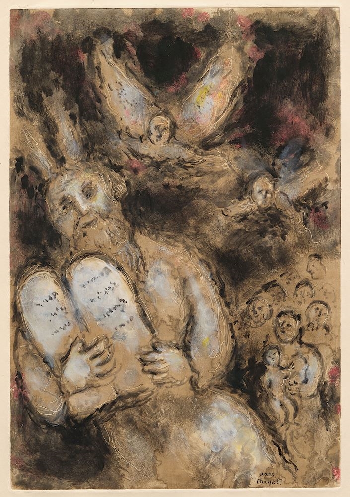 Marc Chagall | Les tables de la loi (1974) | MutualArt