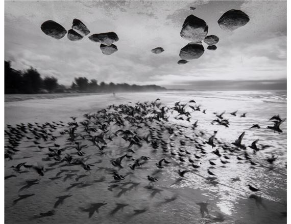 Jerry Uelsmann | Untitled (Birds and Rocks) (1980s) | MutualArt