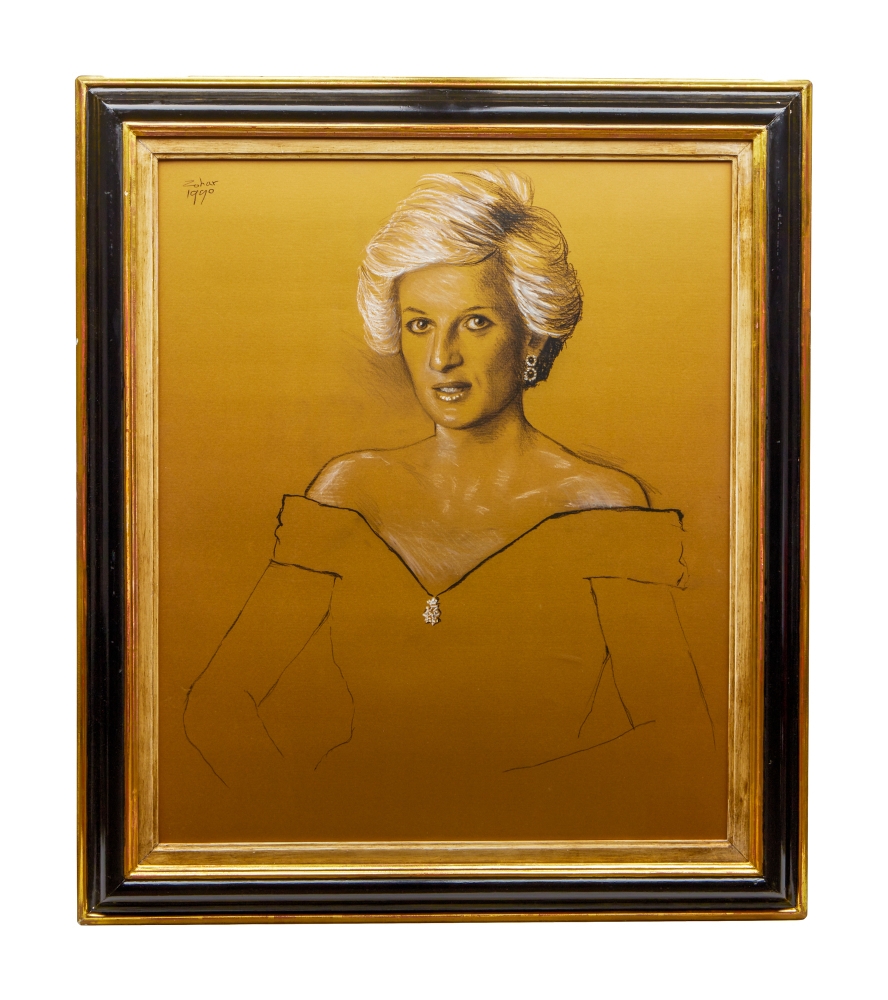 Israel Zohar | PRINCESS DIANA | ISRAEL ZOHAR SIGNED ORIGINAL PORTRAIT ...
