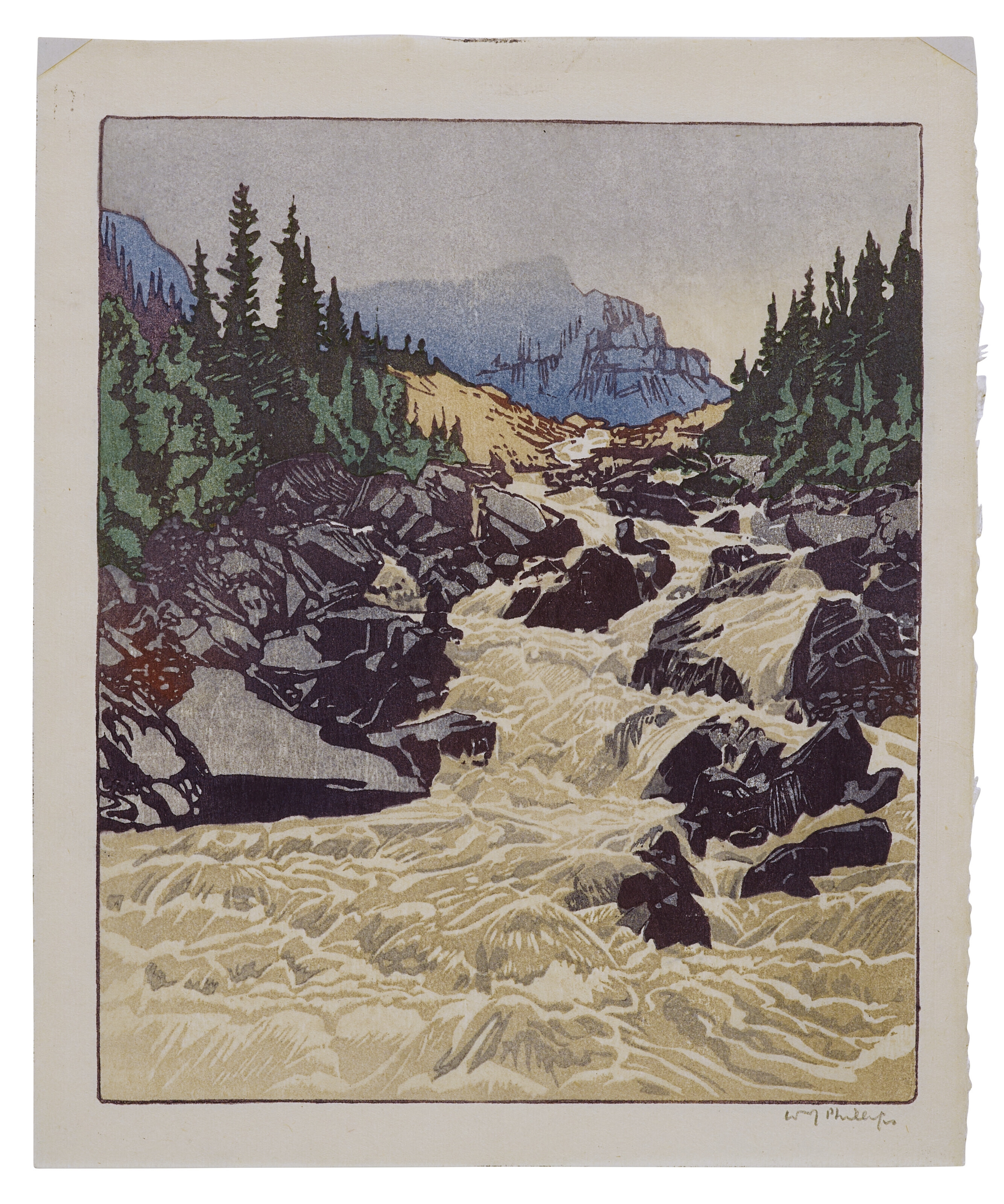 Walter Joseph Phillips | Above Lake Louise (1945) | MutualArt