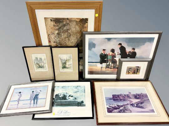 Jack Vettriano | Three framed Jack Vettriano prints, | MutualArt