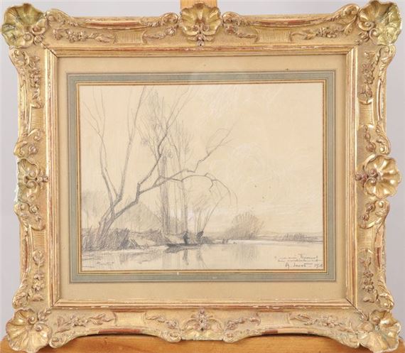 Alexandre Jacob | Riverbank in winter, 1938 (1938) | MutualArt