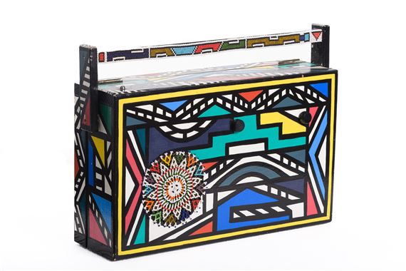 Esther Mahlangu | Ndebele pattern radio | MutualArt