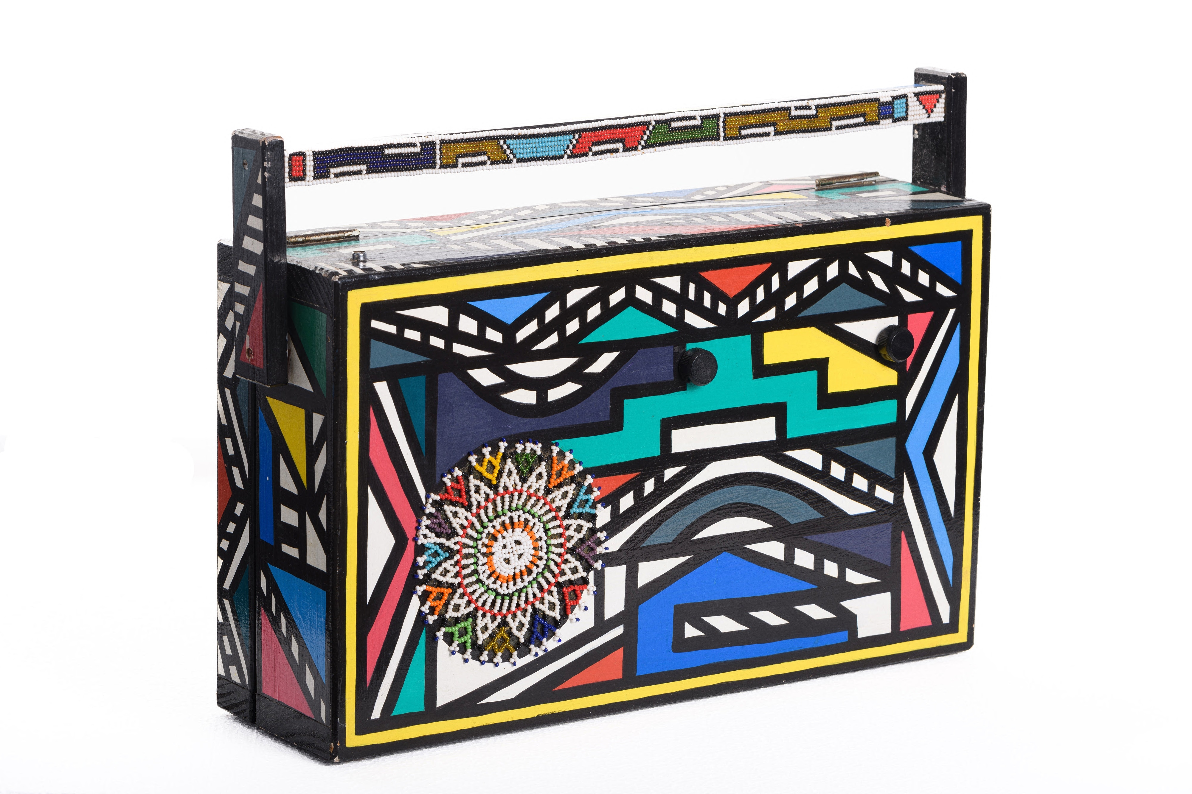 Esther Mahlangu | Ndebele pattern radio | MutualArt